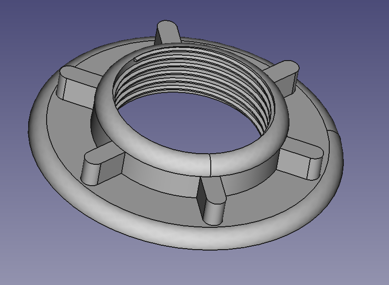 E27 lamp fixture 40mm nut by quantix8 - MakerWorld