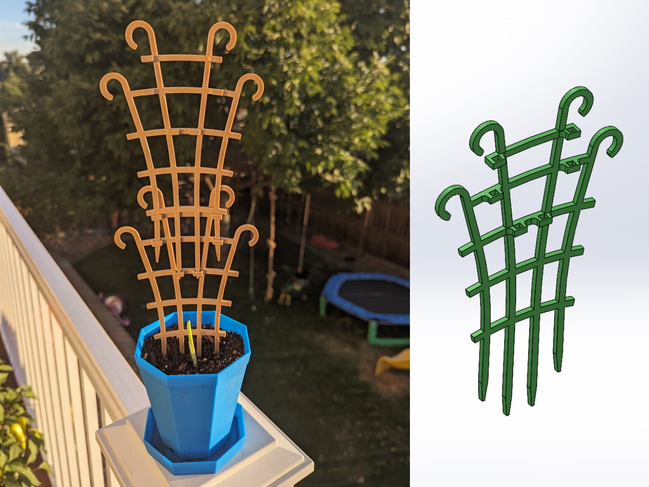 Stackable Trellis - Climbing Plant Support by Dimensional_Whi ...