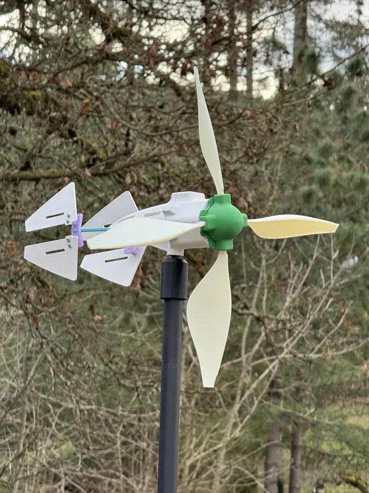 3D Printed Wind Turbine Design. Kawpi1.0 by glintX - MakerWorld