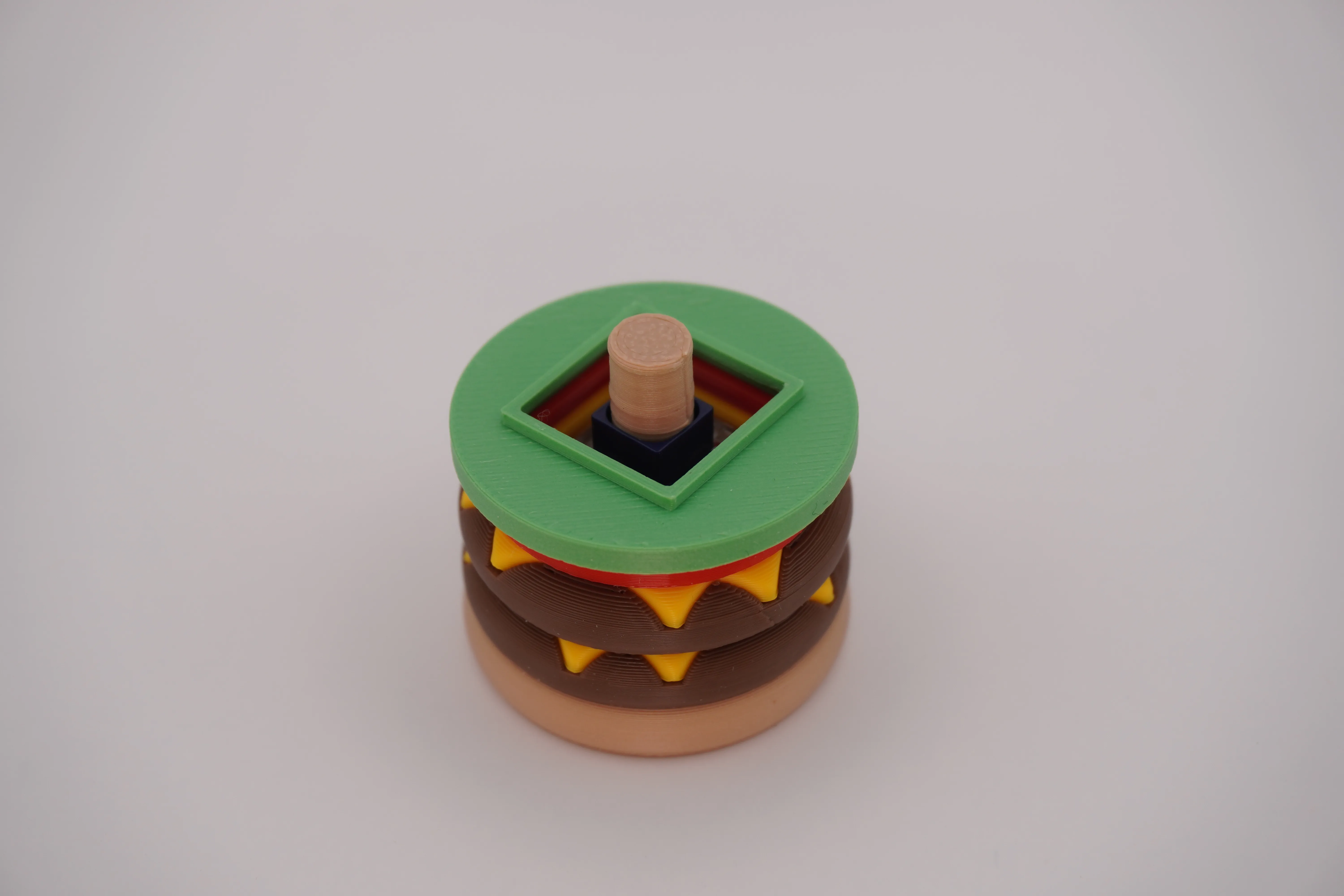 Burger Fidget Clicker - Infinity Edition - Free 3D Print Model - MakerWorld