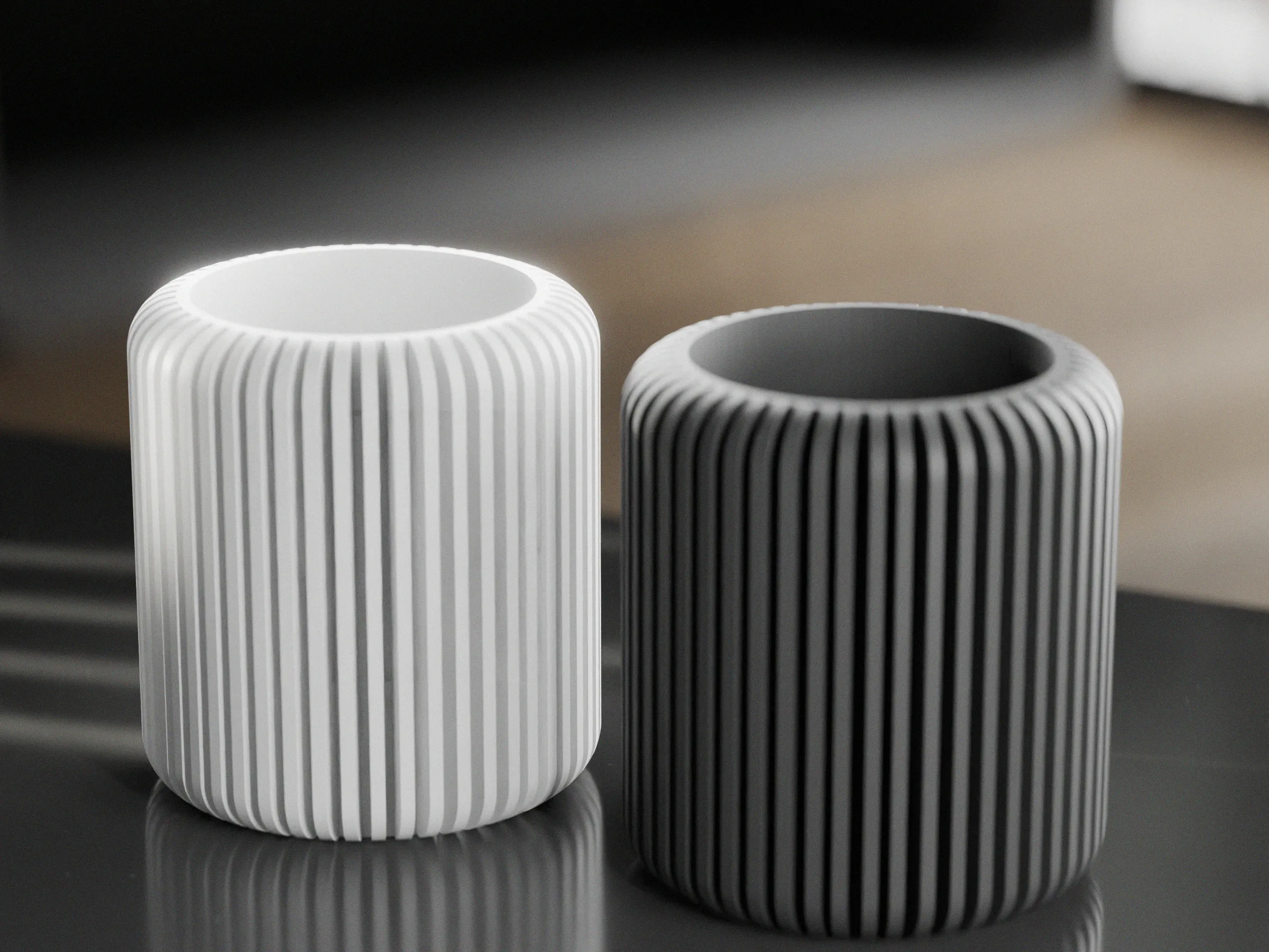 Ribbed Pencil Holder (cleaned design) by S.Corp. - MakerWorld