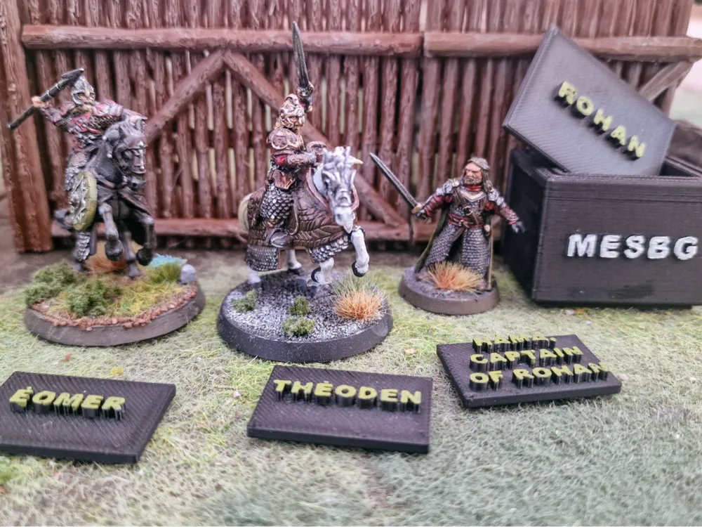 Nameplates For MESBG - Rohan by PawelP - MakerWorld