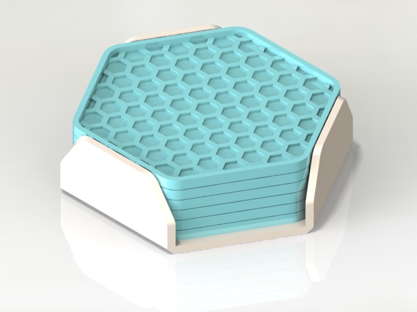 Coaster Set (Hex Shape) by printtron_maker - MakerWorld