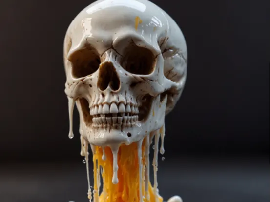 Melting Skull Paint Your Own by Extrude Dude ⭐⭐⭐⭐⭐ - MakerWorld