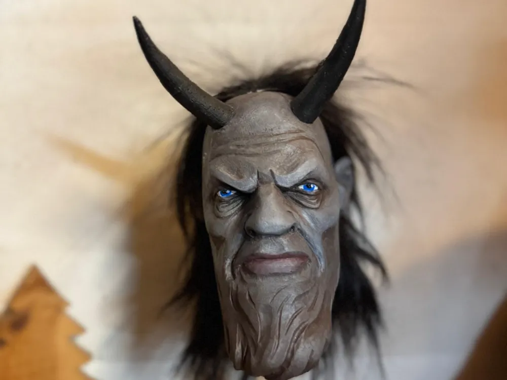 Krampus head by Helialf - MakerWorld