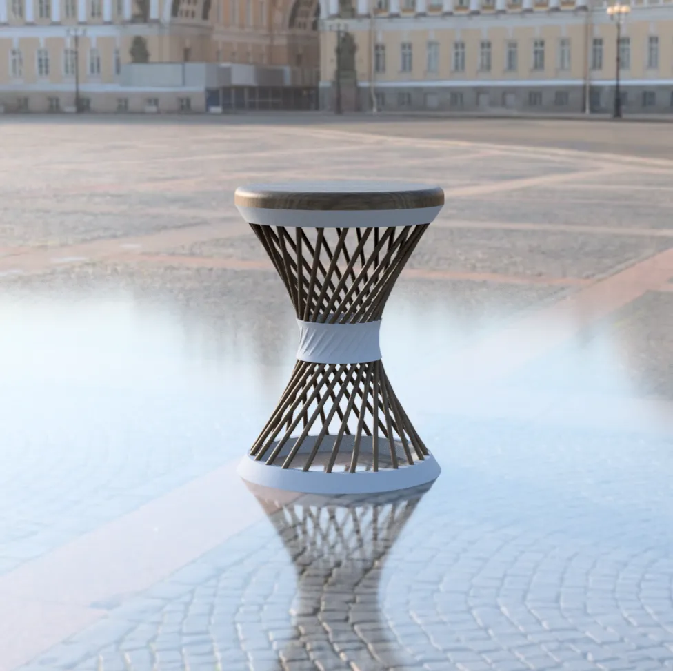 Modern 3d printed stool by Eddy_Tambe - MakerWorld