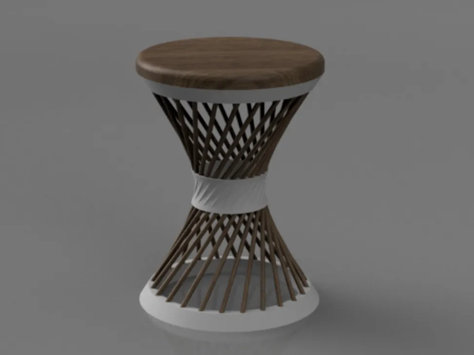 Modern 3d printed stool by Eddy_Tambe - MakerWorld