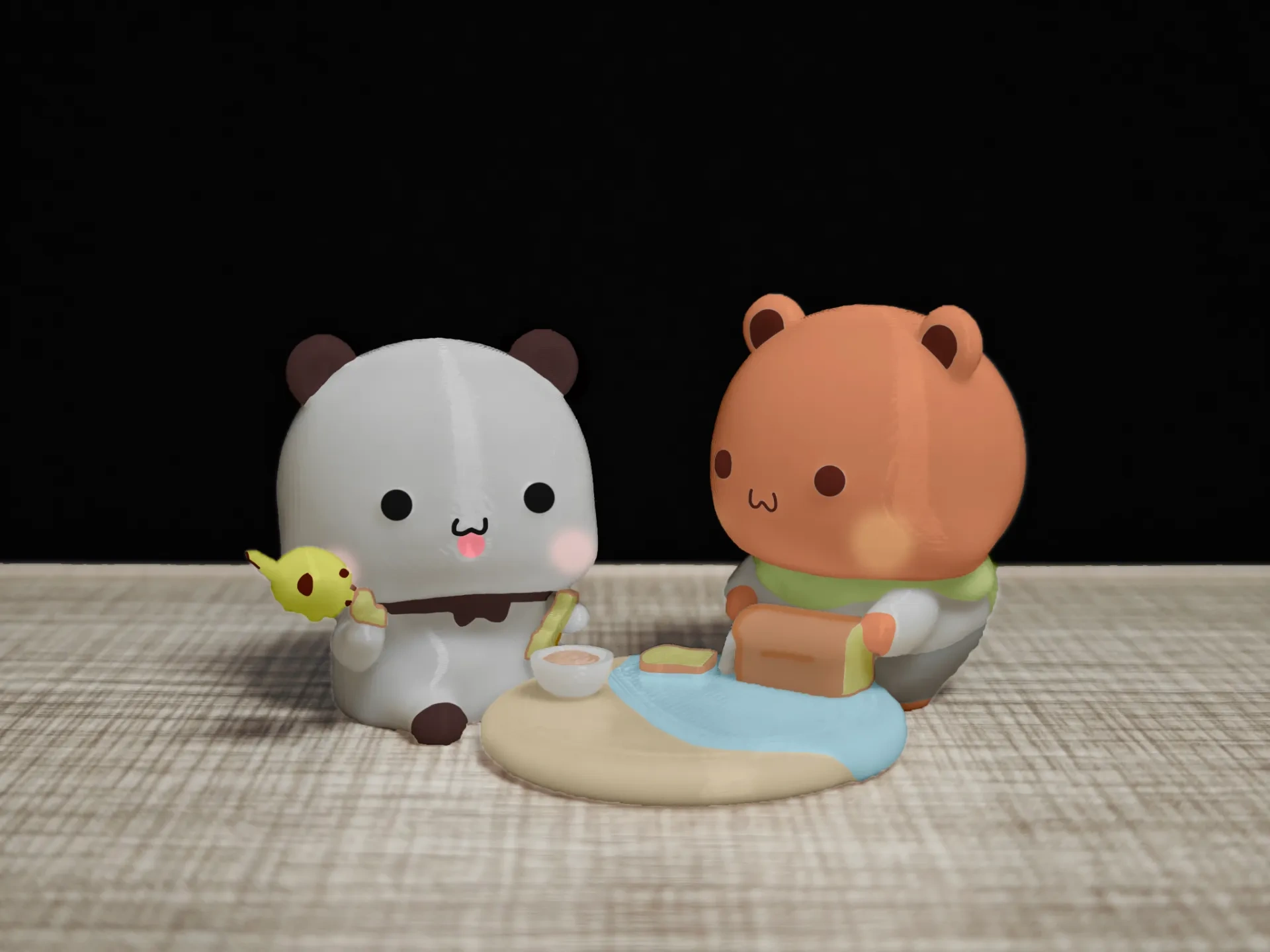 Couple Bear Spring Camping Series_bubu&Yier by J.Z.D. - MakerWorld