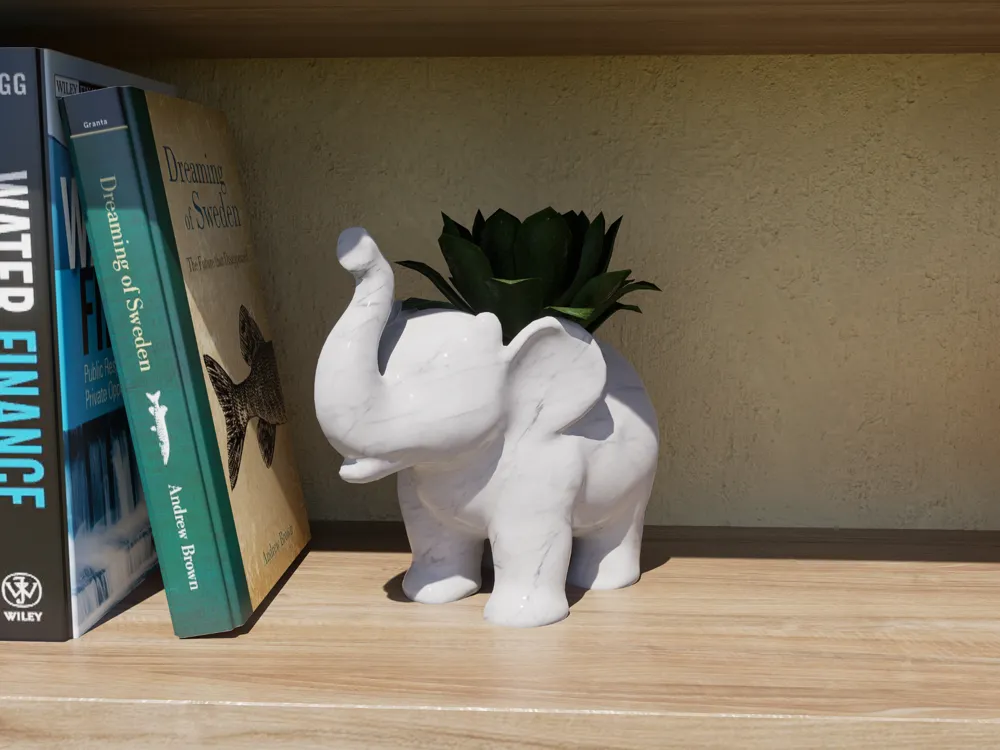 Elephant Planter - Cute Succulent Pot - 3D Print - Free 3D Print Model ...