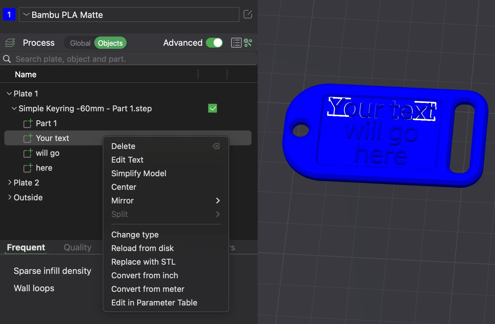 Text Keyring (set your text in Bambu Studio) by Steve Bickle MakerWorld ...