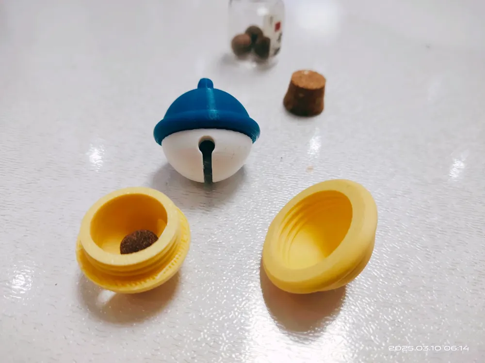 Doraemon's bell sachet, a storable key chain/pendant by YiYue - MakerWorld