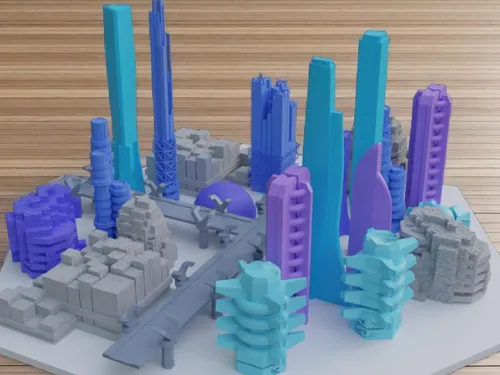 Cyberpunk city by _3DCREATE - MakerWorld