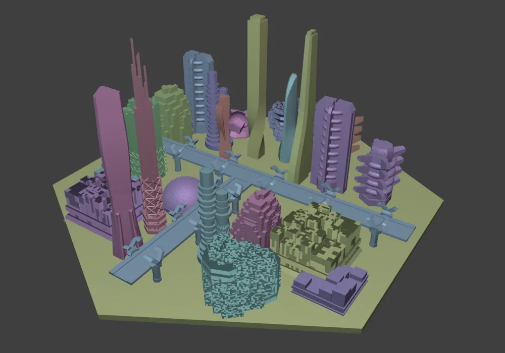 Cyberpunk city by _3DCREATE - MakerWorld