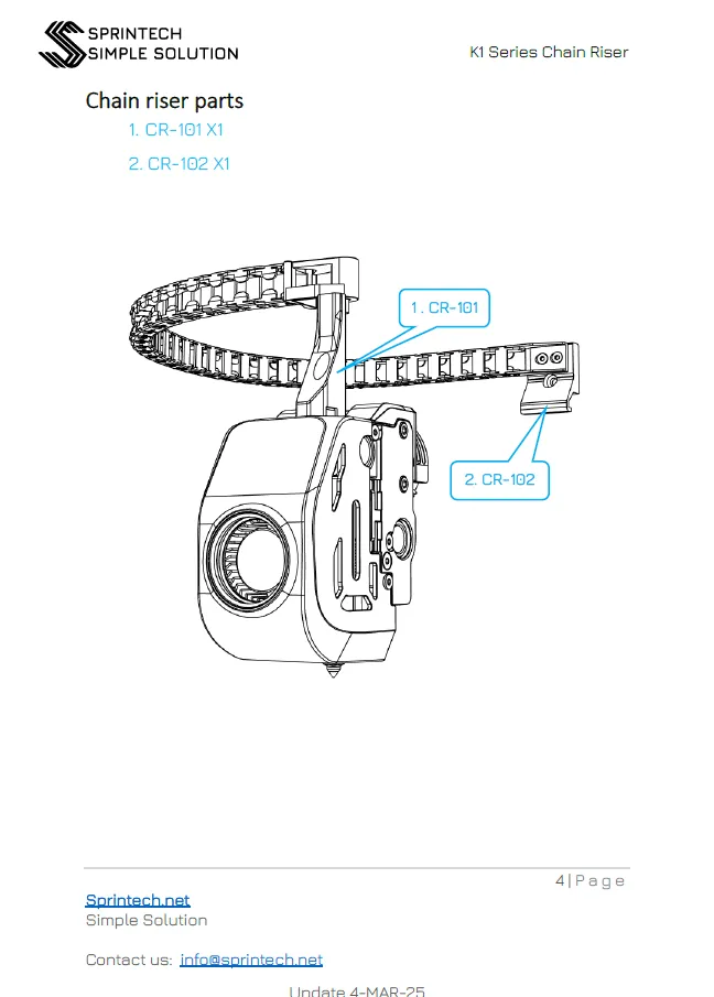 K1 Series - Chain Riser by sprintech MakerWorld: Download Free 3D Models