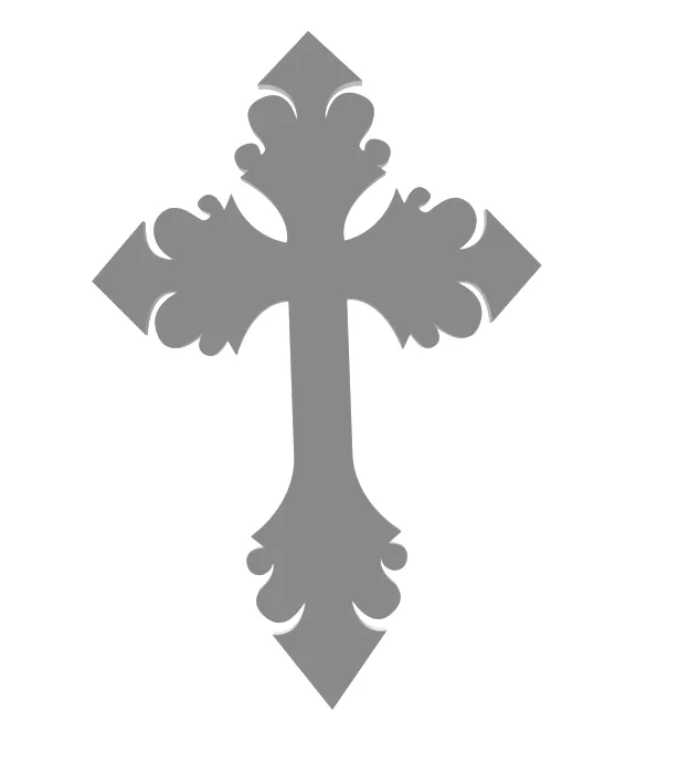 Baroque Style Cross - Free 3D Print Model - MakerWorld