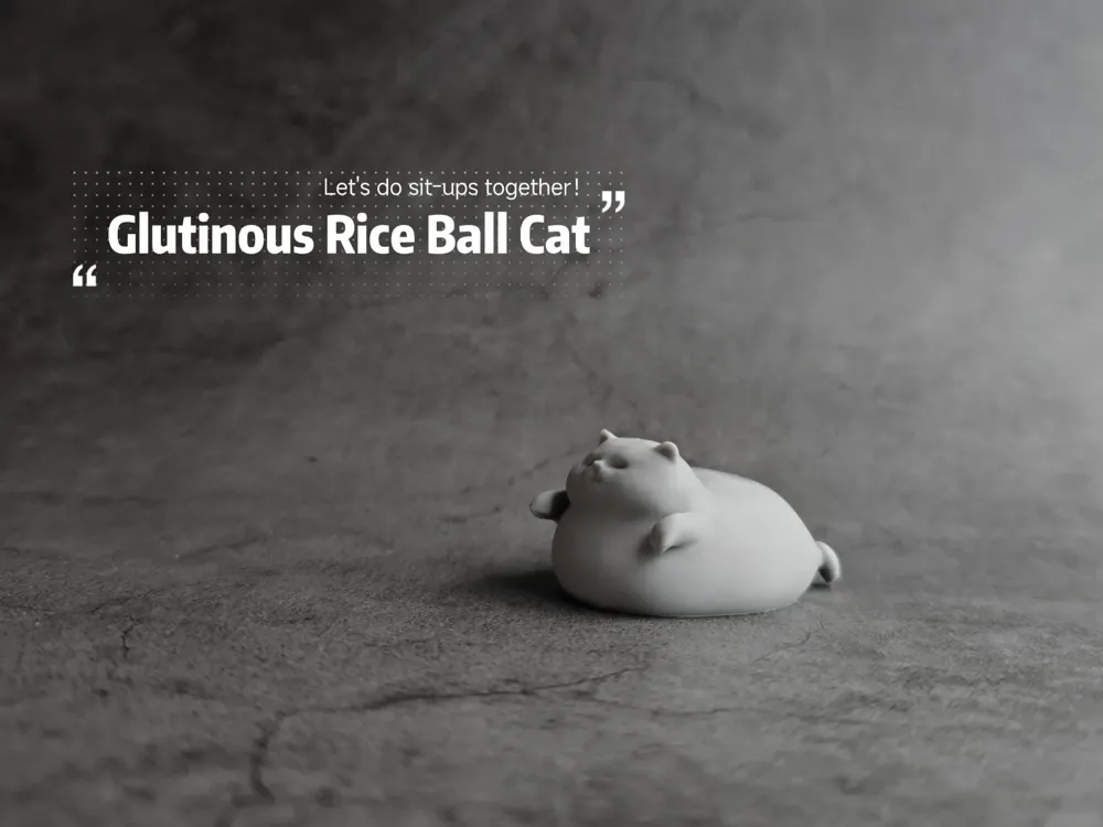 Miniature Glutinous Rice Ball Cat 3, a miniature model craft ornament by 云朵朵小姐姐的爸爸 MakerWorld ...