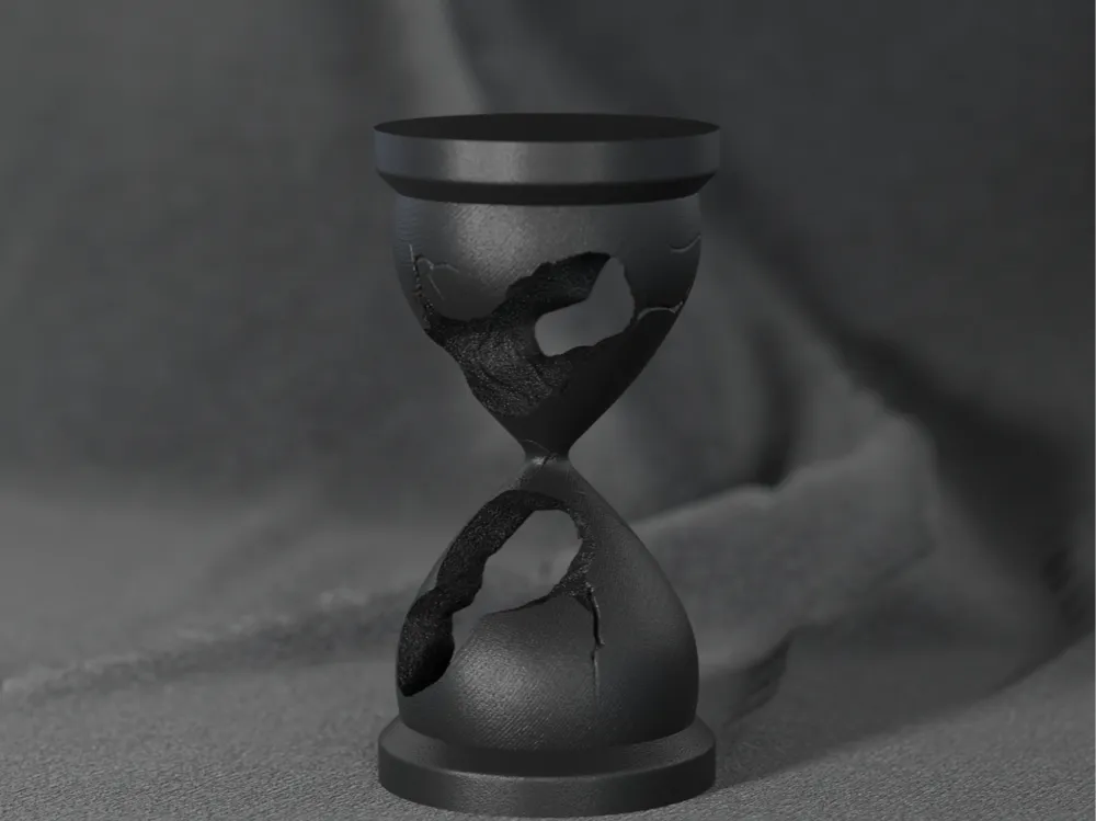 Reloj de arena roto – Escultura de arte minimalista moderna por ...