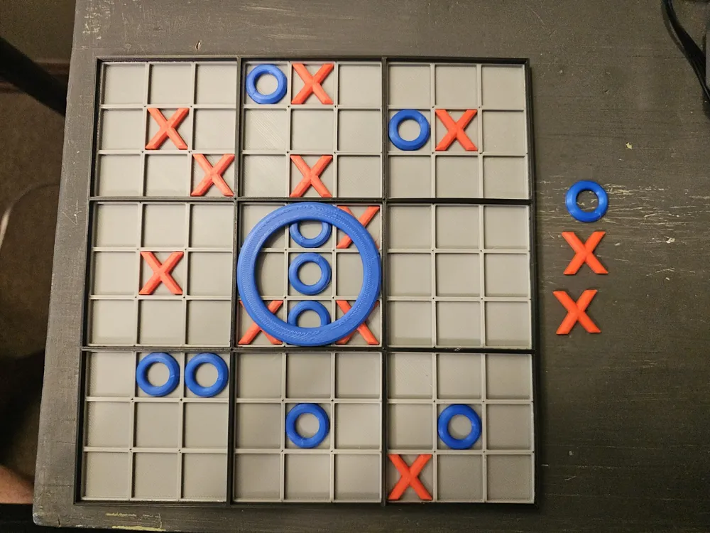 Ultimate Tic-Tac-Toe board & pieces by NEBULAX - MakerWorld