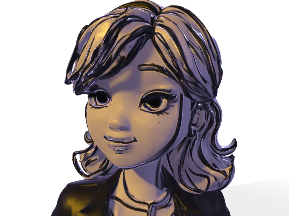 Stylized Female Character Bust by Factex@Lab - MakerWorld