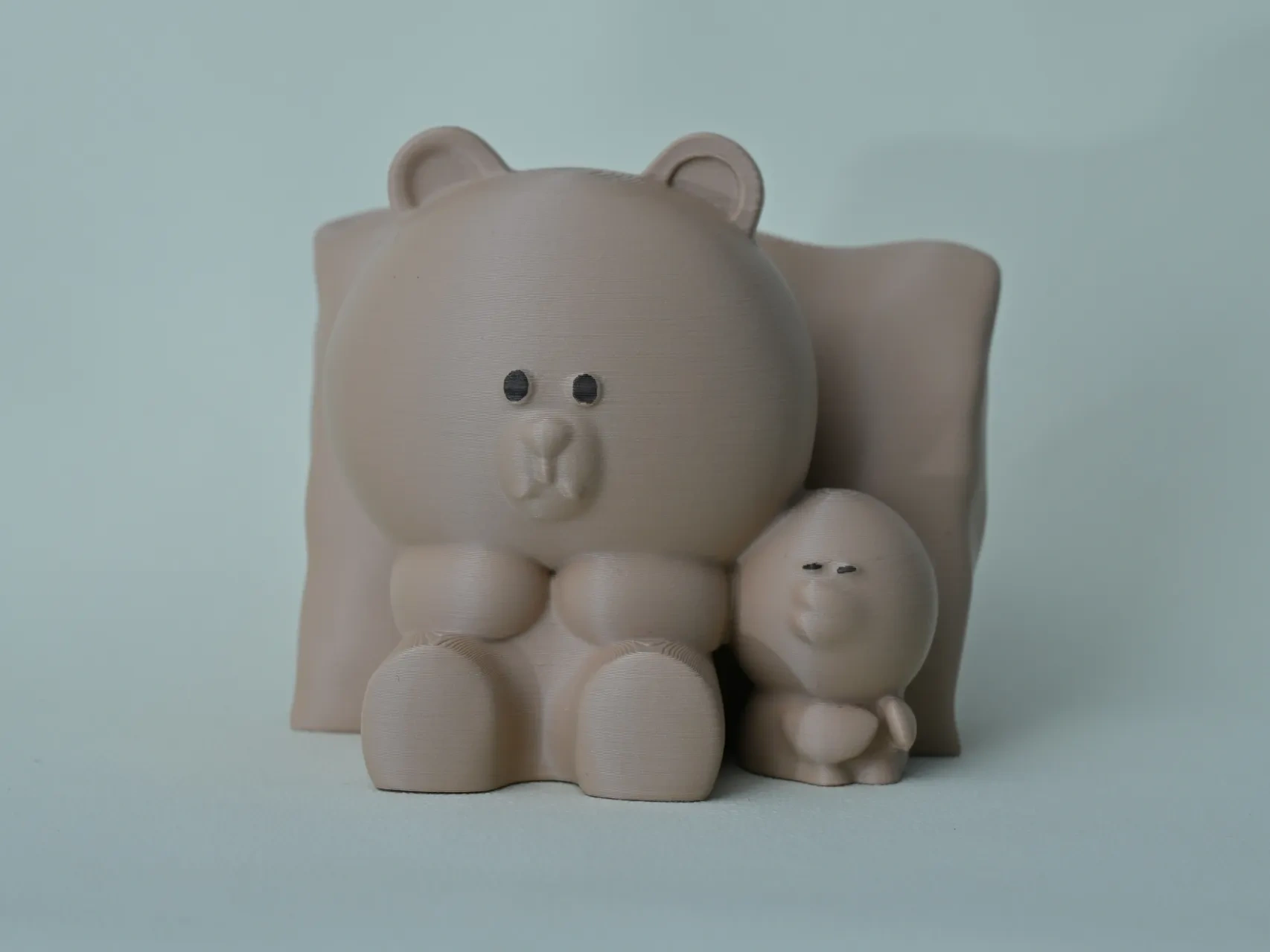 Brown Bear and Sally Duck, computer/car/desk ornaments by cecily ...