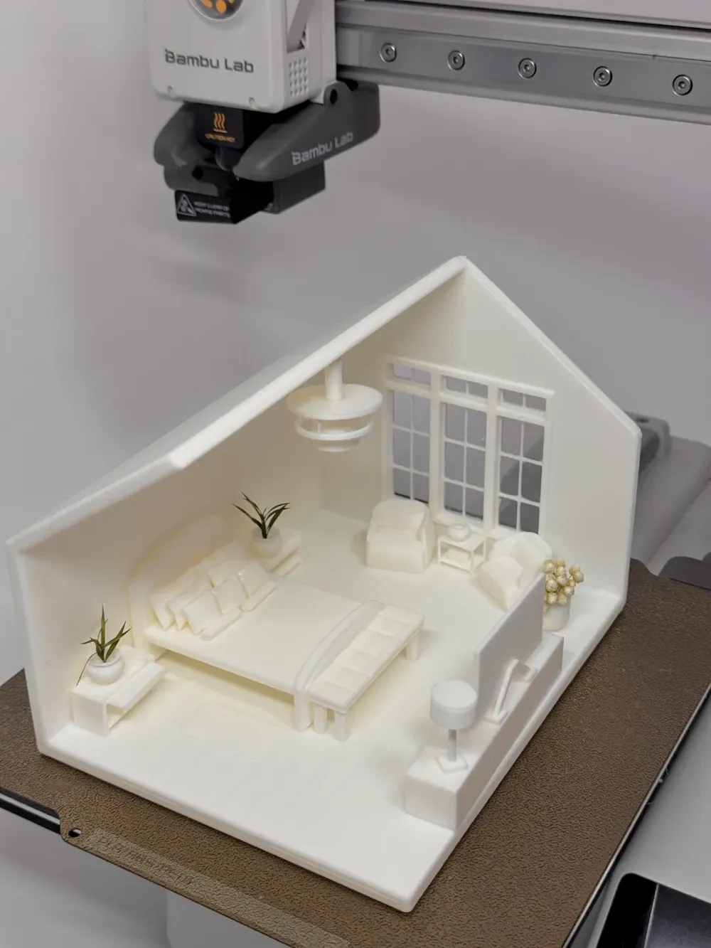 Mini bedroom 0.4 nozzle printable miniature model lamp television ...