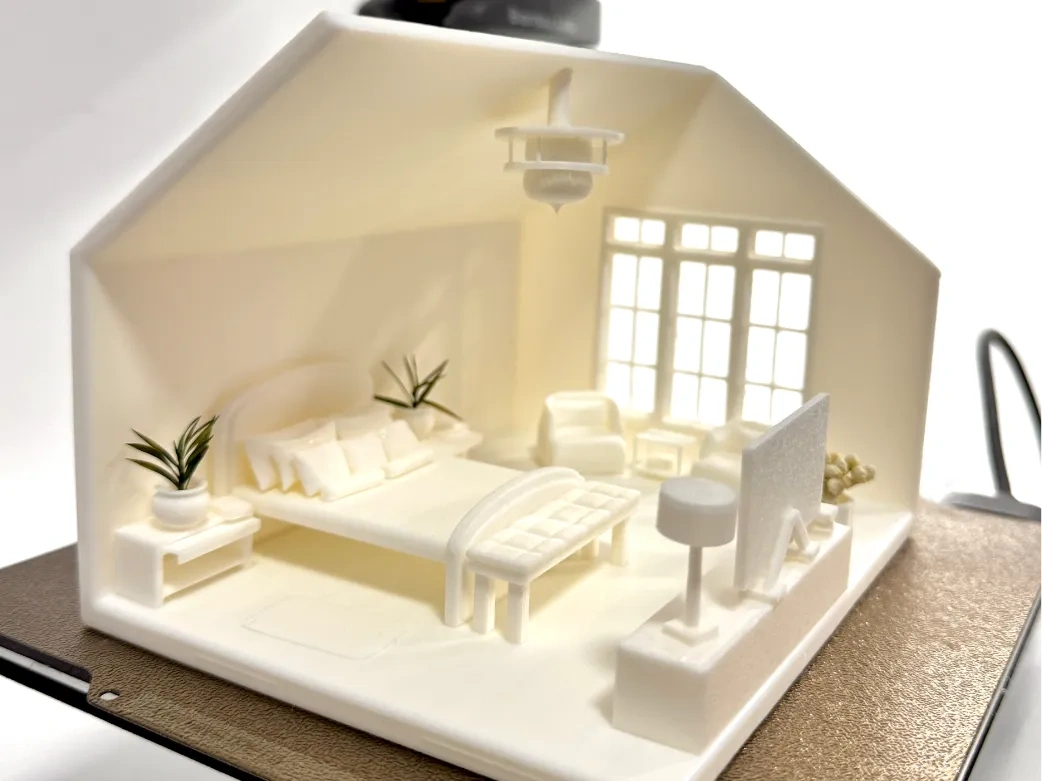 Mini bedroom 0.4 nozzle printable miniature model lamp television ...