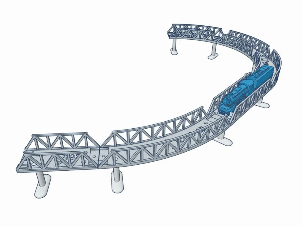 Curved Bridge N Scale by Bootjevaarder MakerWorld: Download Free 3D Models