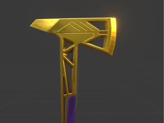 Intrepid Covenant – Amethyst War Axe by 吧唧老吸附 - MakerWorld