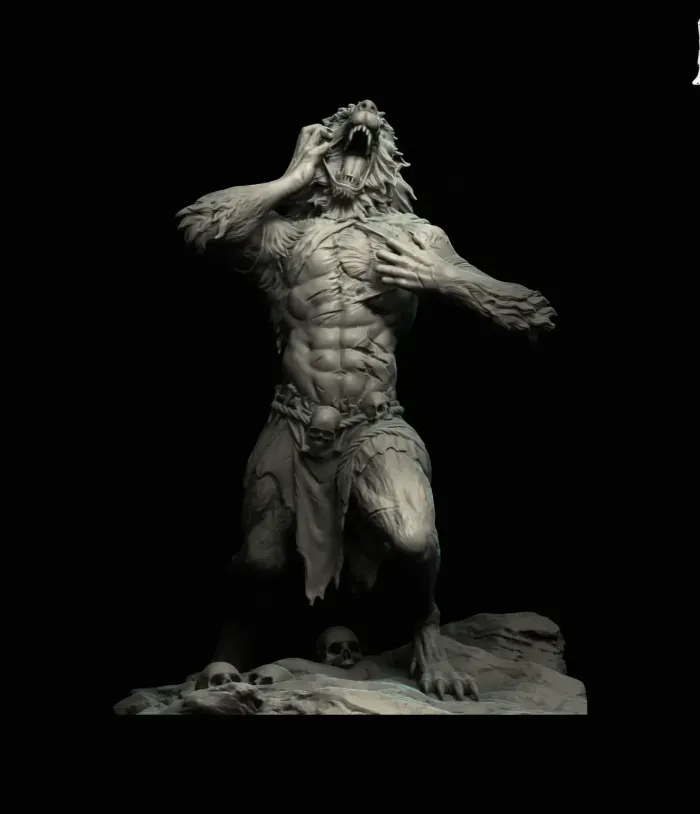 Werwolf Stature by Kevin MakerWorld: Download Free 3D Models