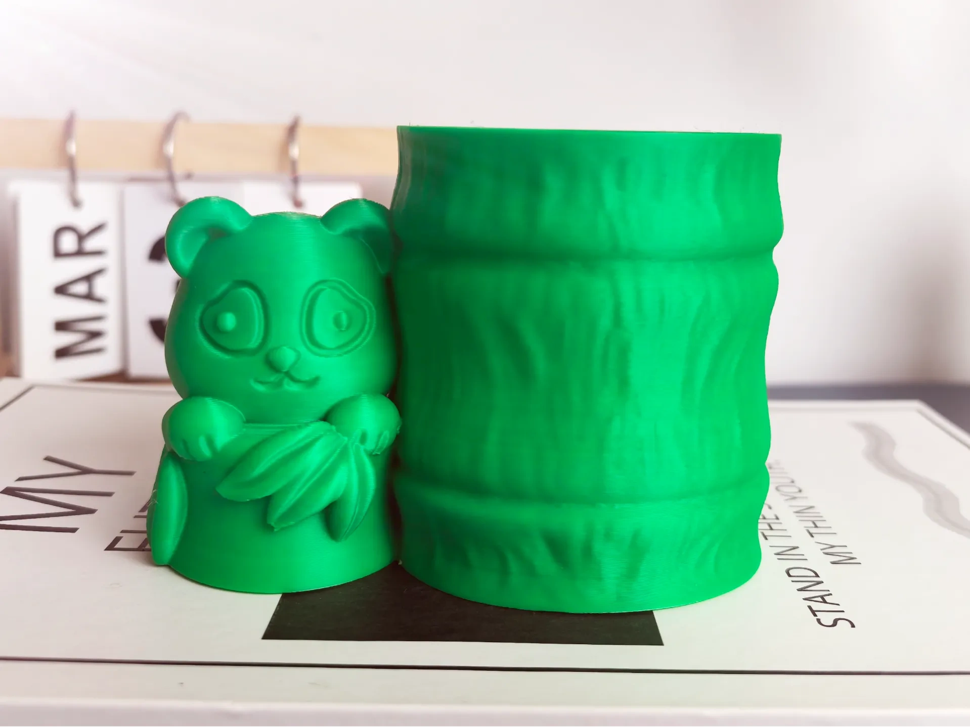 Adorable Panda Bamboo Pen Holder by user_2952255425 - MakerWorld