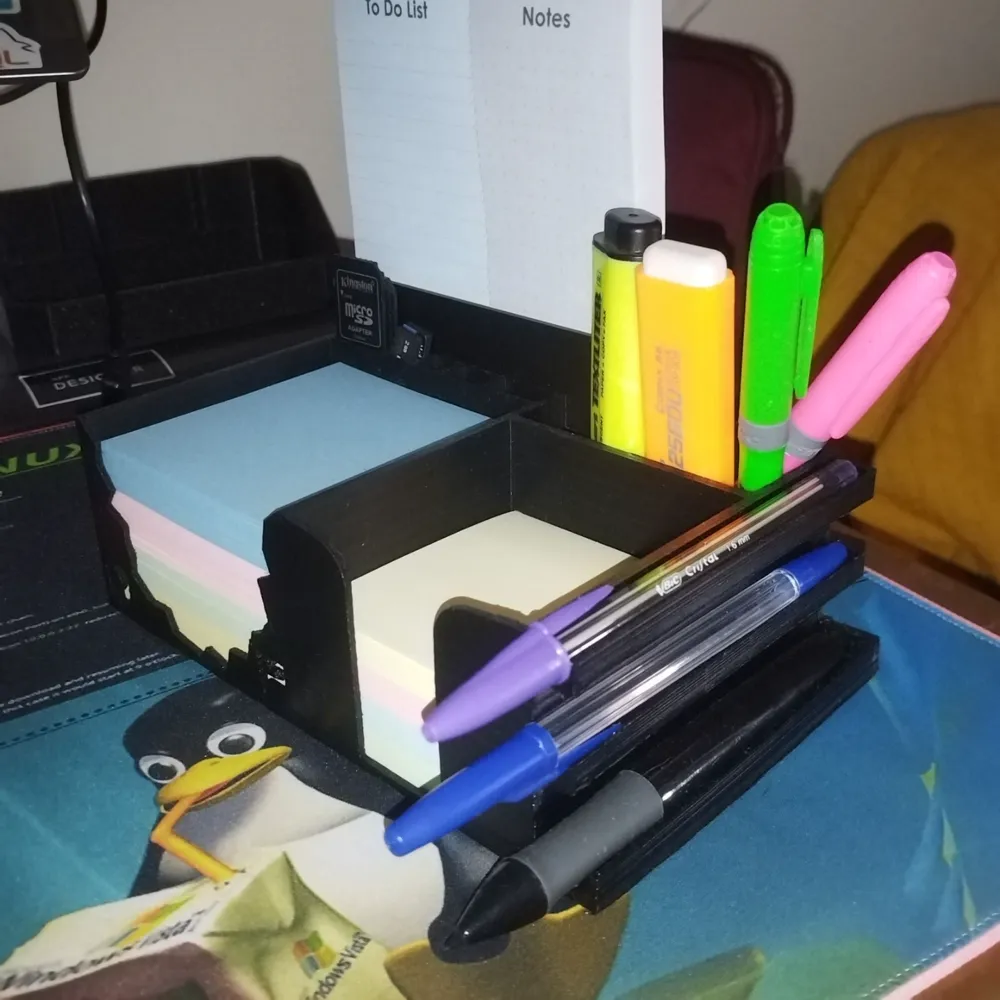 Multi-Compartment Desk Organizer for Notes by Pandora - MakerWorld