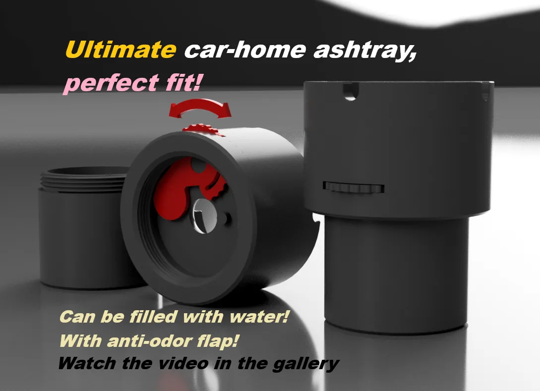 ULTIMATE Car-Home Ashtray Anti-Odor! - Free 3D Print Model - MakerWorld