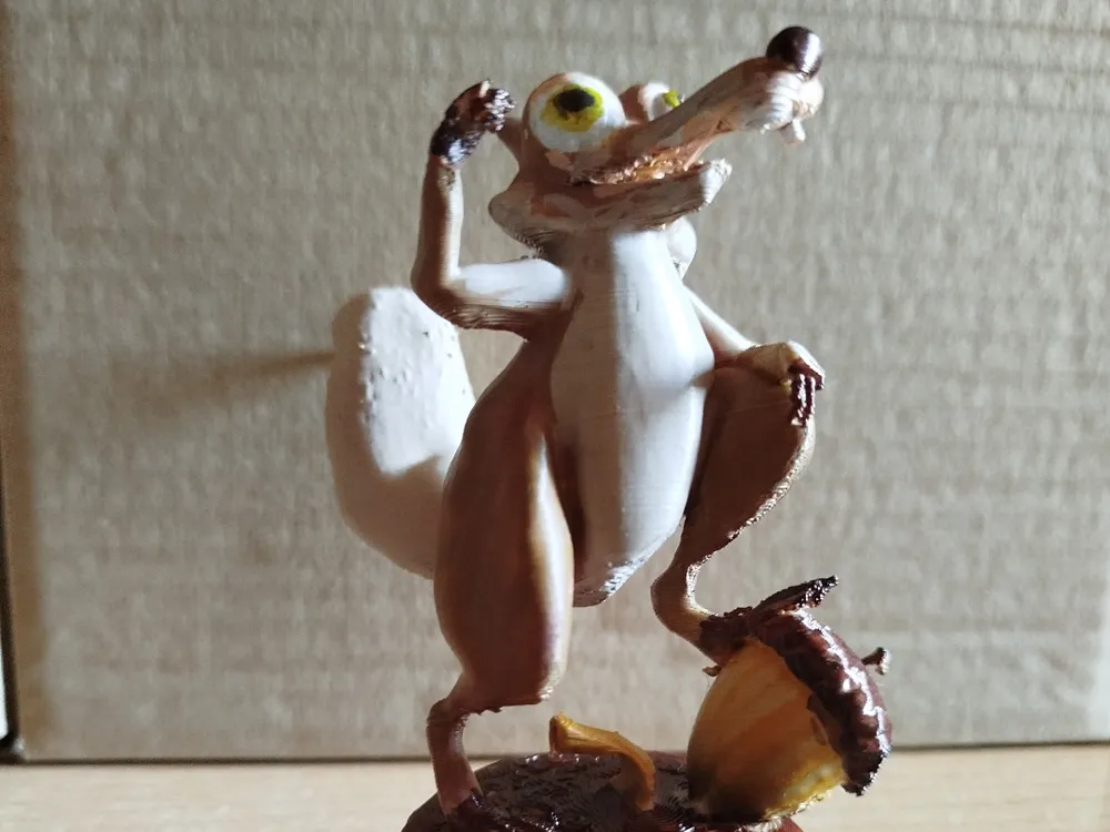 Ice age scrat with acorn on acorn by Jeryoart - MakerWorld