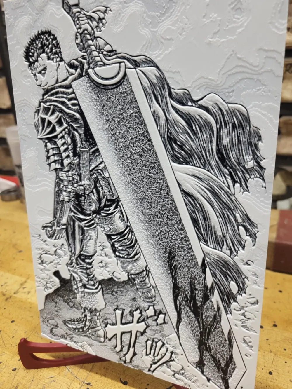 Guts Berserk Manga Panel Hueforge by 3Deez Prints - MakerWorld