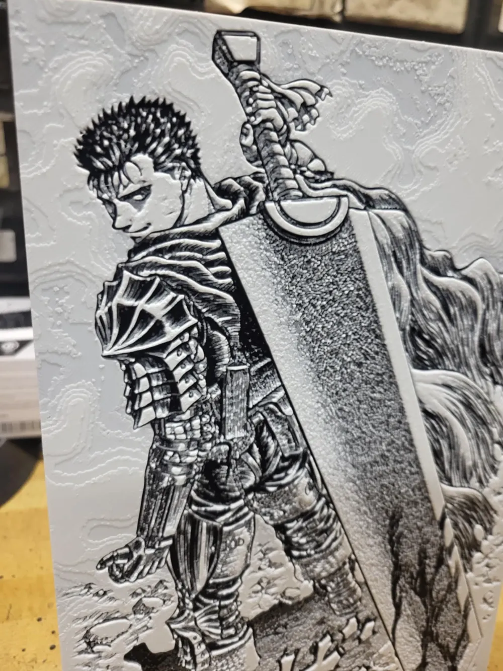 Guts Berserk Manga Panel Hueforge by 3Deez Prints - MakerWorld