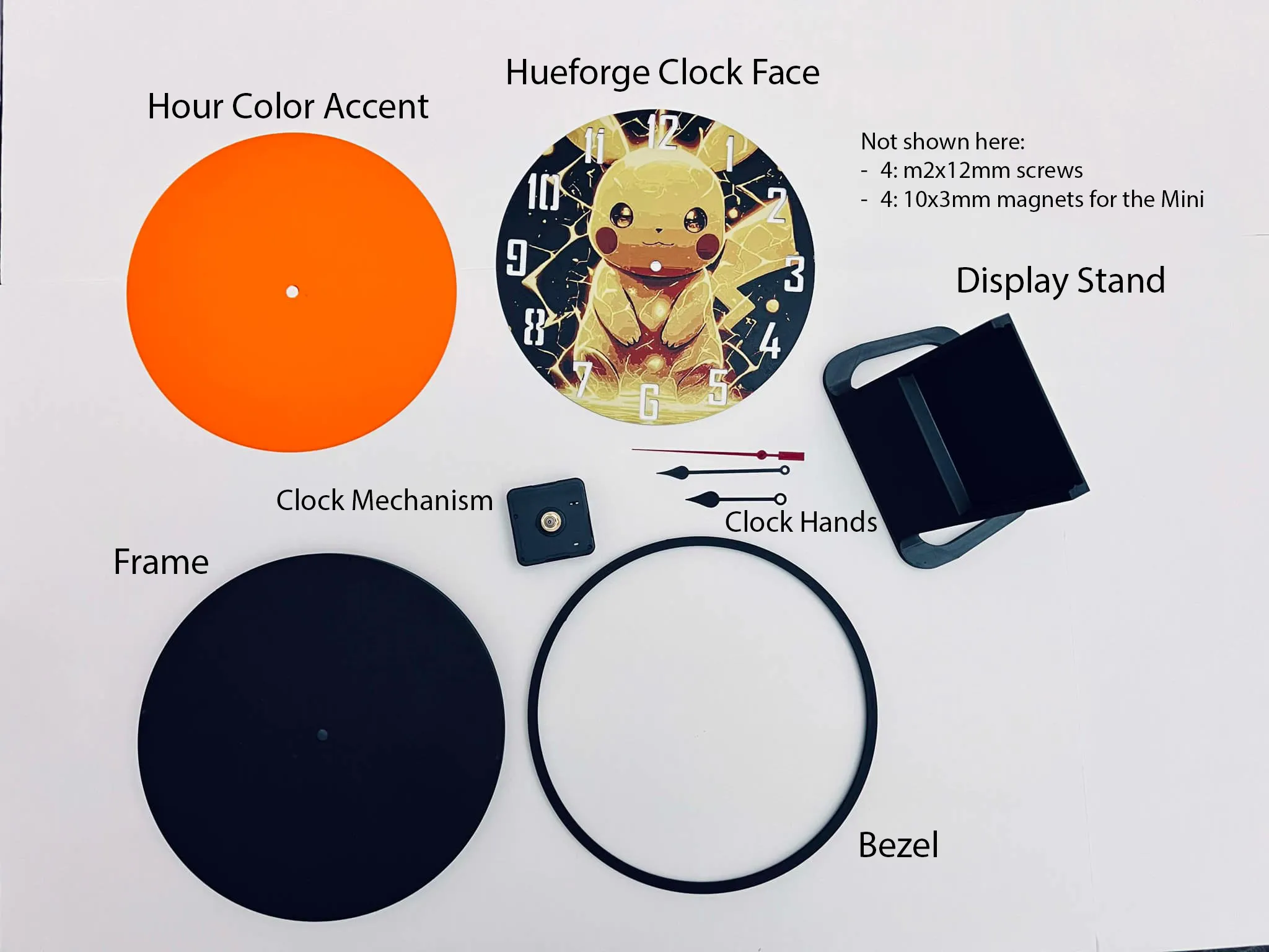 Clock Mini - Customizable - Wall, Desk, or Magnets by 3djd MakerWorld ...