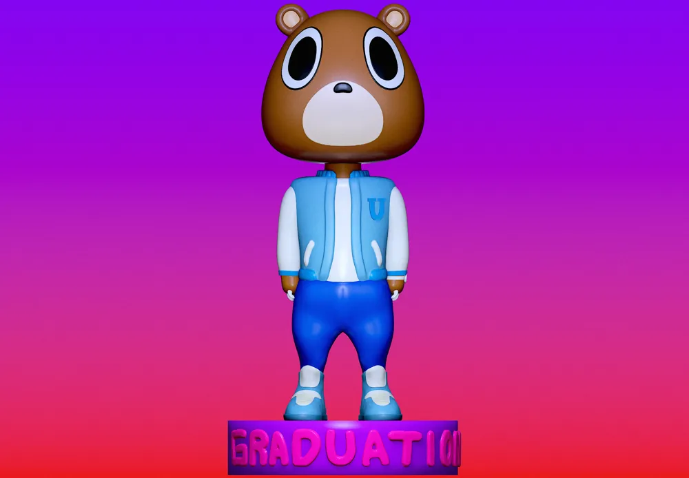 Kanye West Graduation Bear By Unreal Visionz Makerworld