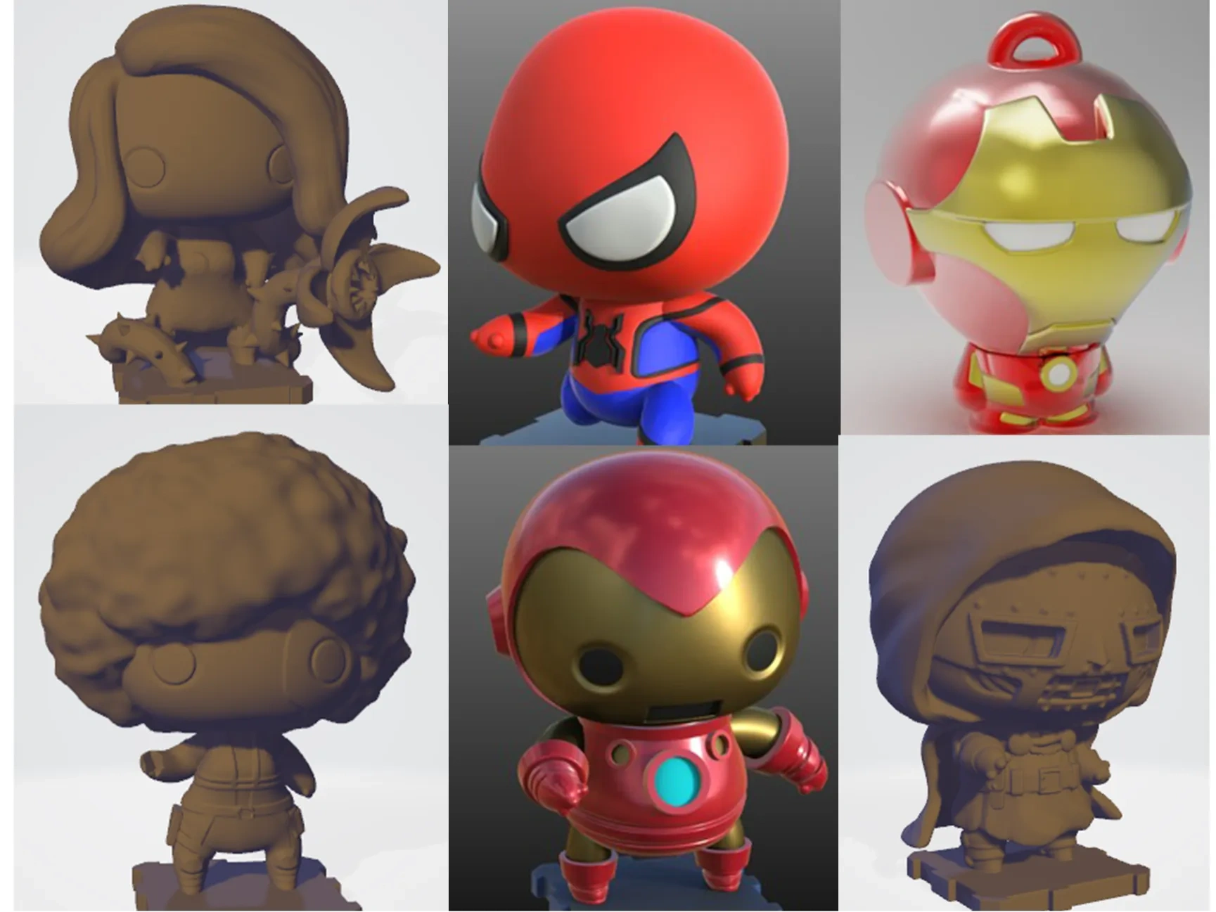 Q-cute Marvel Avengers 6-pack Poison Ivy, Doctor Doom, Domino, Back to ...