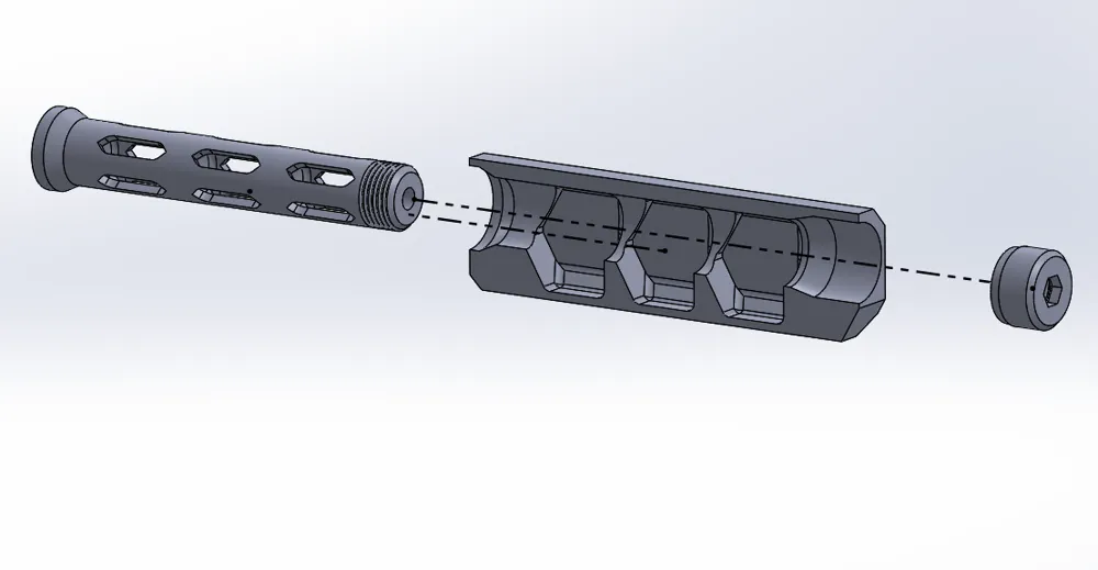Rectangular Airgun Suppressor .22 (1/2"-20 UNF) by MJM3DMakerWorld ...