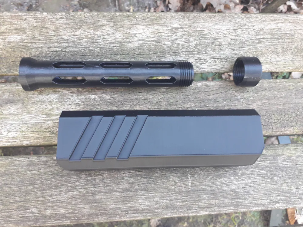 Rectangular Airgun Suppressor .22 (1/2"-20 UNF) by MJM3D MakerWorld ...