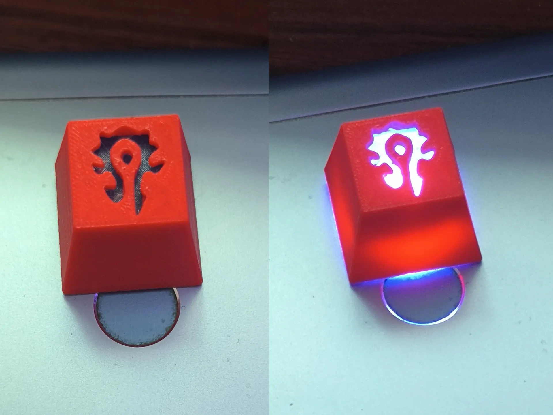 World of Warcraft Horde Logo backlit keycap by Yuri - MakerWorld