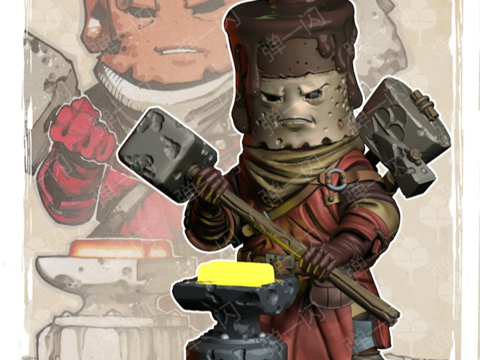 Food Soldier - Cake Forging Soldier (Parts with Base) (Add your own ...