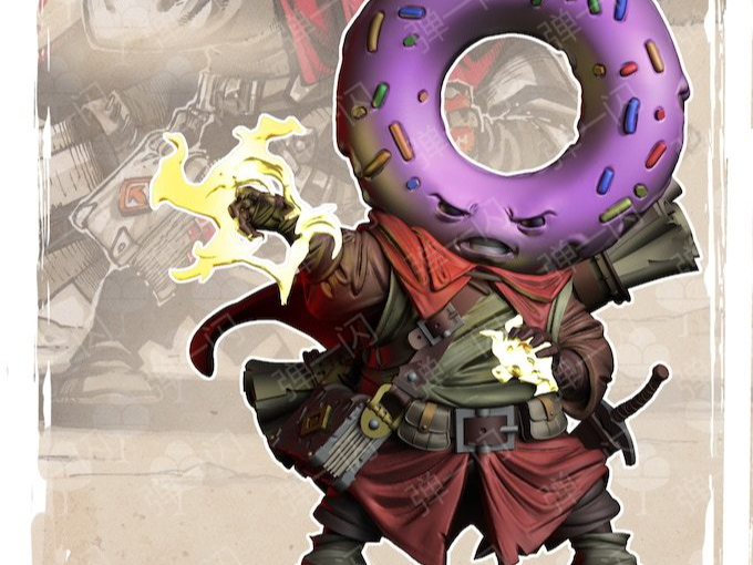 Food Soldier - Donut Wizard (separate parts with base) (add supports ...