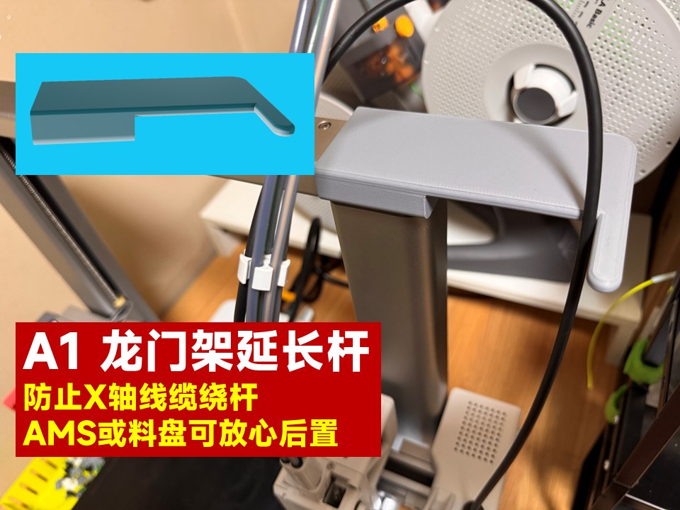 A1 Filament Rear-Mounted AMS Rear Cable Anti-Wrap Protector—A1 Gantry ...