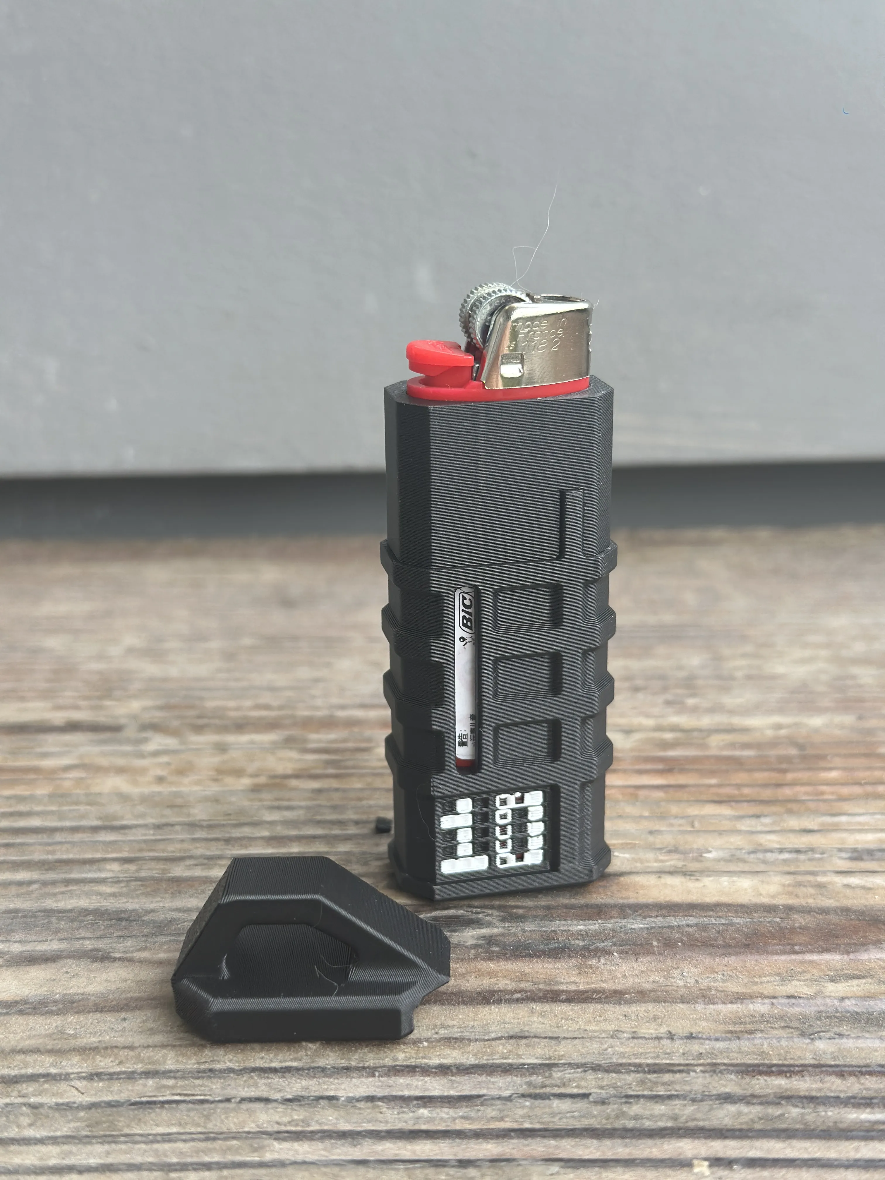 Magpul-Style Tactical BIC Lighter Case - Free 3D Print Model - MakerWorld