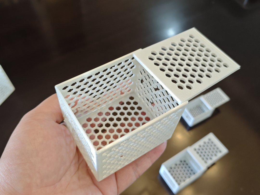 Sliding cover hollow box 75x60x60 storage box honeycomb material saving ...