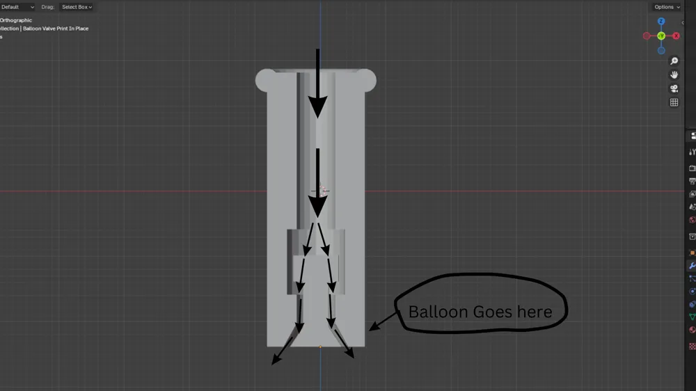 Easy-Inflate Balloon Valve by ICEBERGMakerWorld: Download Free 3D Models