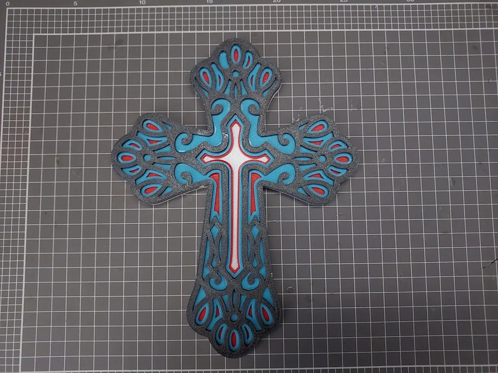 Set of 6, Layered Christian Cross by ClodStomperProductions MakerWorld ...