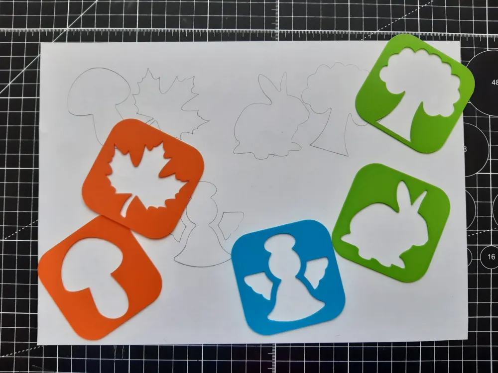 Drawing Stencils for Kids - Spring - Free 3D Print Model - MakerWorld