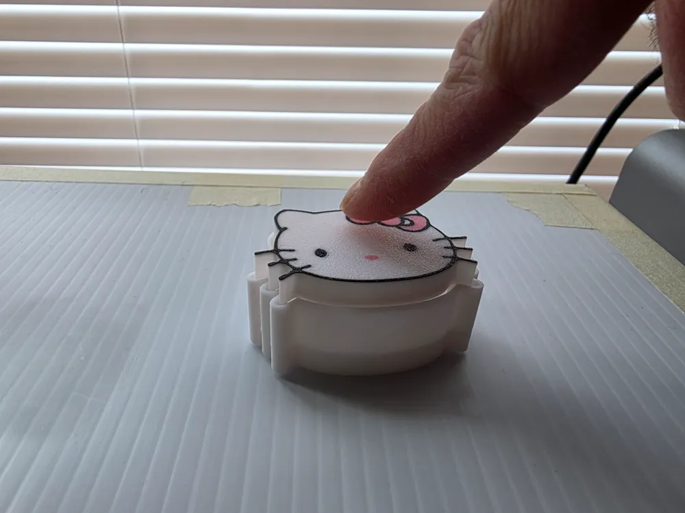 Hello Kitty Fidget Clicker - Perfect Fit & Working - Free 3D Print ...